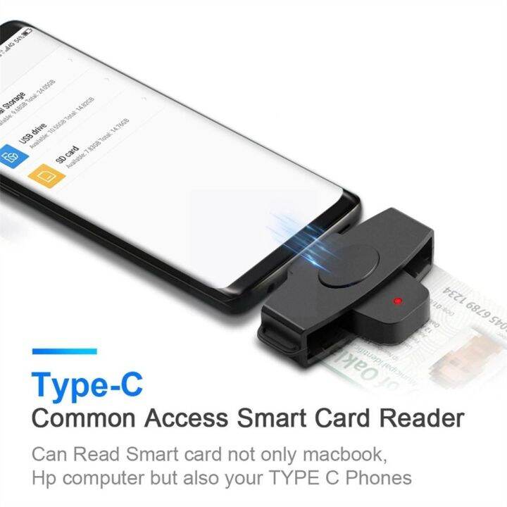 HANBONY อะแดปเตอร์สำหรับโทรศัพท์ Sim Cloner Type-C Reader Type C อะแดป ...