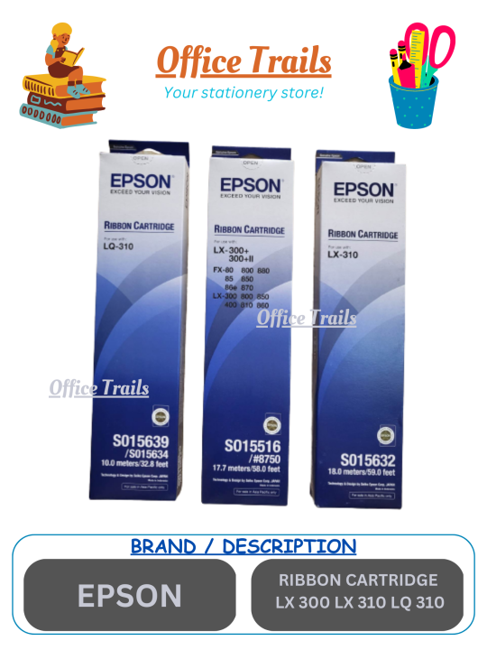 EPSON RIBBON CARTRIDGE LX 300 / LX 310 / LQ 310 1PIECE | Lazada PH