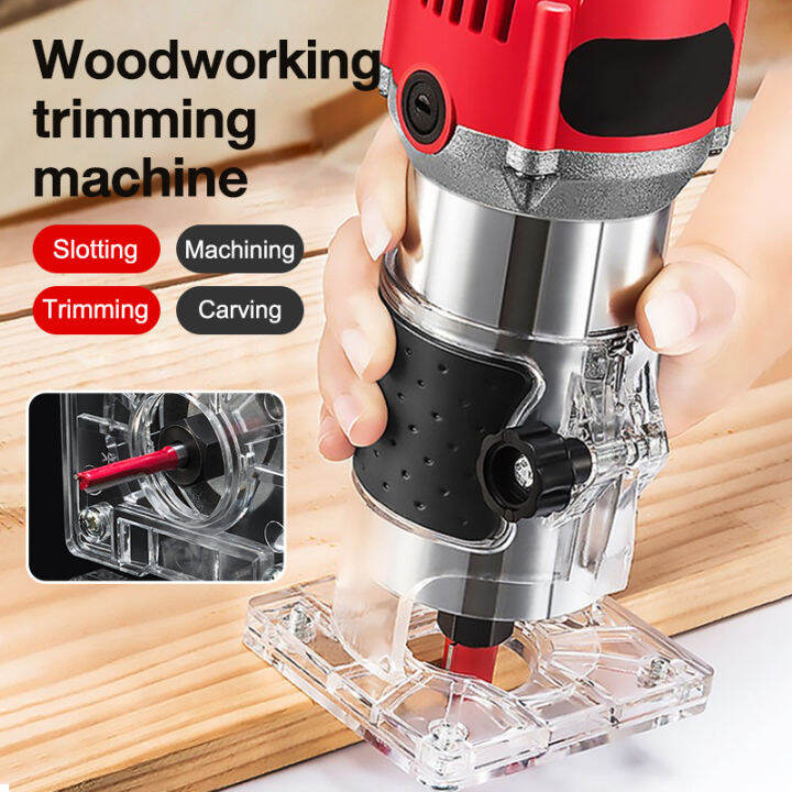 QEEBOO Electric trimming 680W woodworking trimming machine opening gong ...