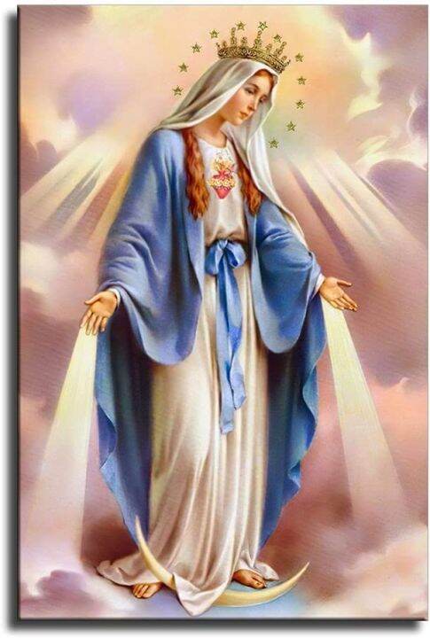 Immaculate Conception of Mary Ascension Canvas Wall Art Poster Picture Print Home Room Decor ...