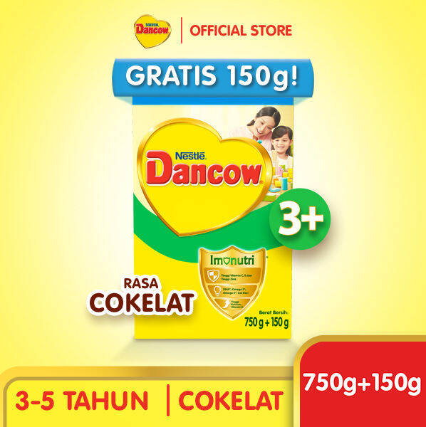 Nestle DANCOW 3+ Coklat Susu Pertumbuhan Anak 3-5 Tahun Box 750g + 150g | Lazada Indonesia
