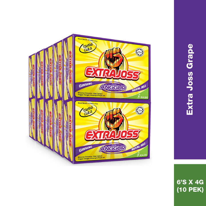 Extra Joss Anggur 4g x 6's x 10 pack | Lazada