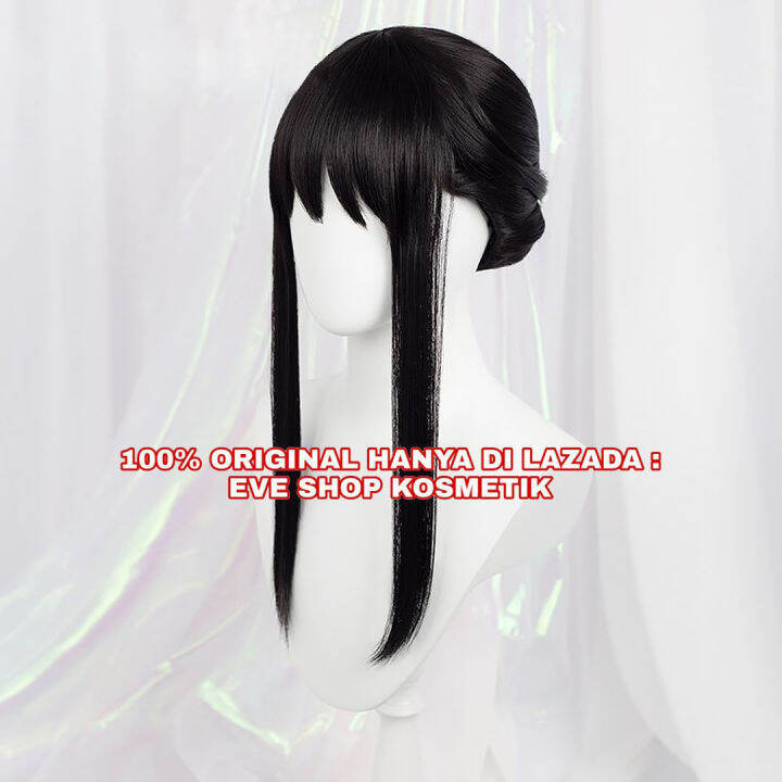 RAMBUT PALSU WIG CEWE CEWEK WANITA PANJANG LURUS PANJANG HITAM WIG ...