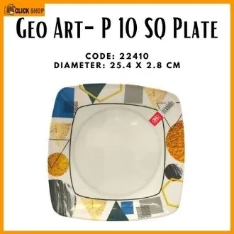 PLATE / GEO ART -P 10 SQ PLATE / PLATO / PINGGAN | Lazada PH