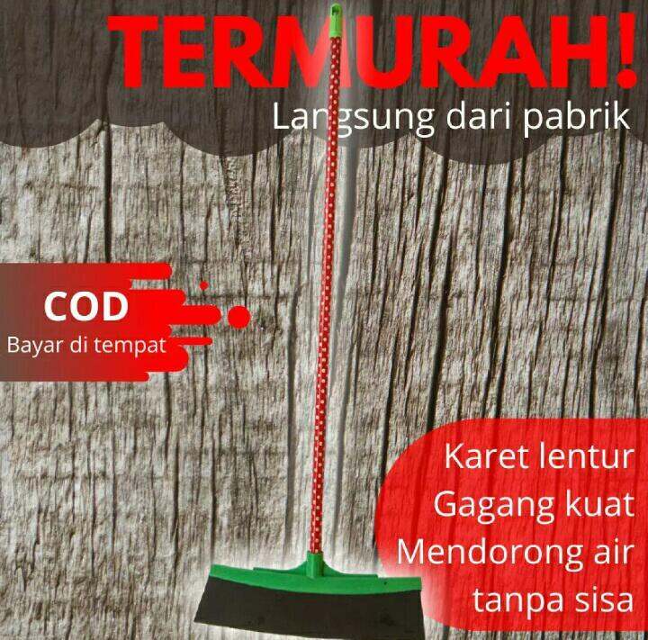 Pengepel Pelan Alat Pel Lantai Karet Pendorong air Wiper lantai ...