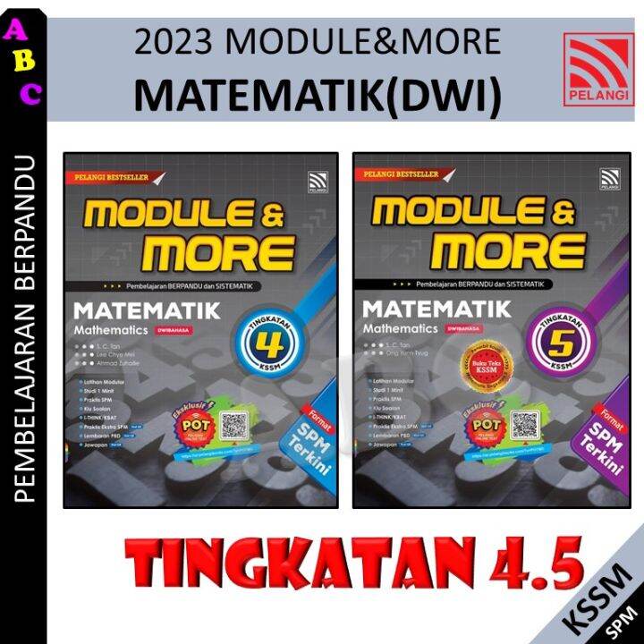 BUKU AKTIVITI 2023：MODULE & MORE MATEMATIK TINGKATAN 4 , 5 DWIBAHASA - KSSM - MATHEMATICS ...