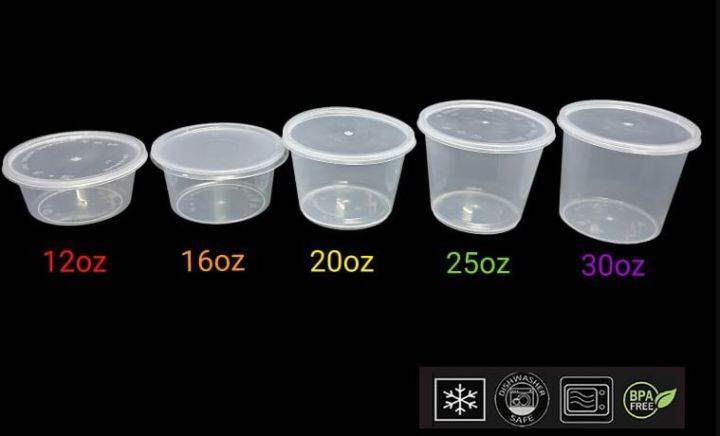 ready stok! termurah! food container round bekas plastik kotak bubur ...