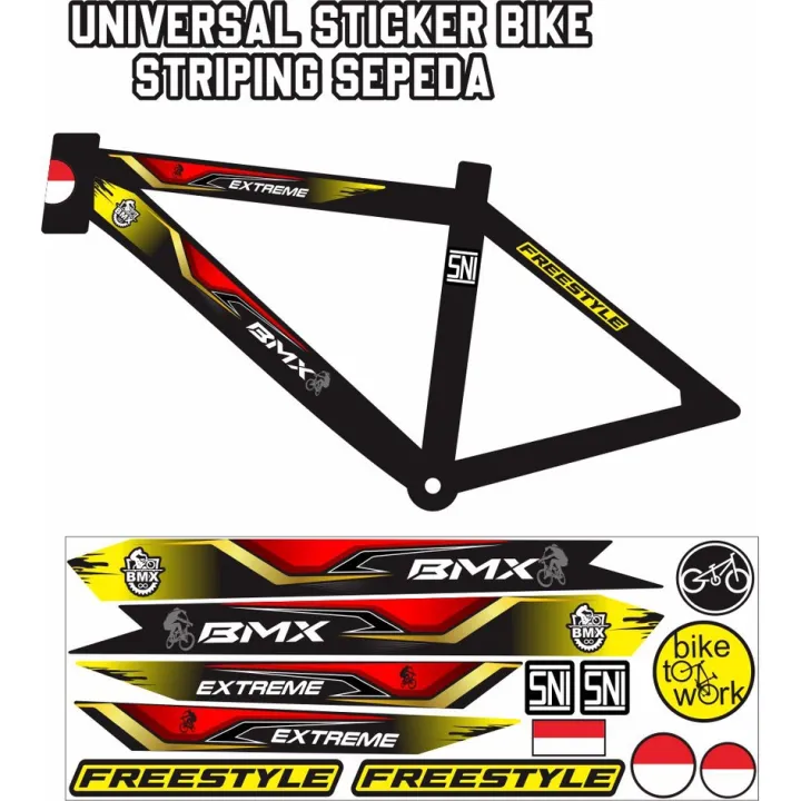 RIA STIKER BIKE LIS STICKER STRIPING BIKE SEPEDA VARIASI UNIVERSAL ...