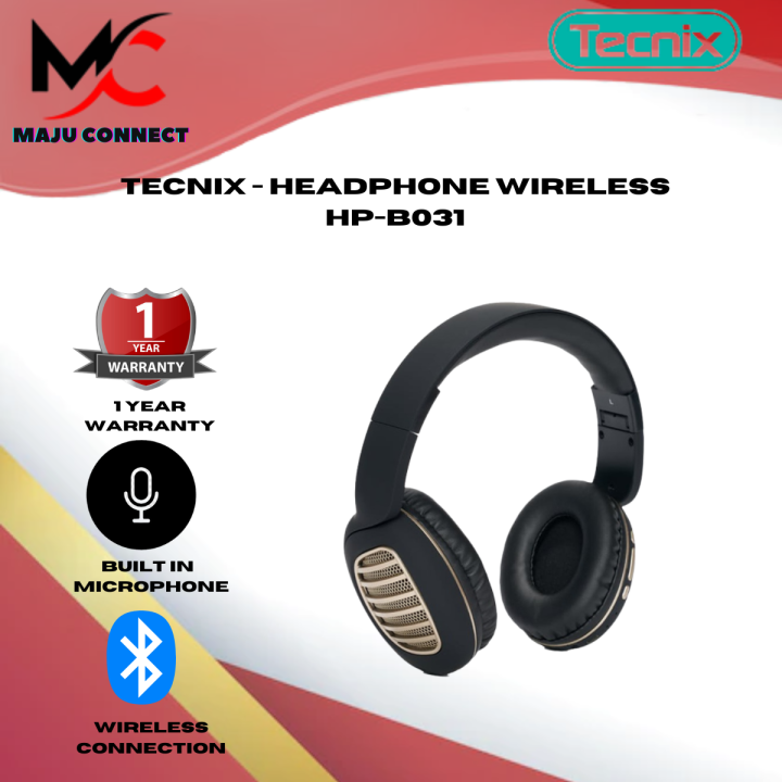 Tecnix Wireless Over-Ear Headphone HP-B031 | Lazada