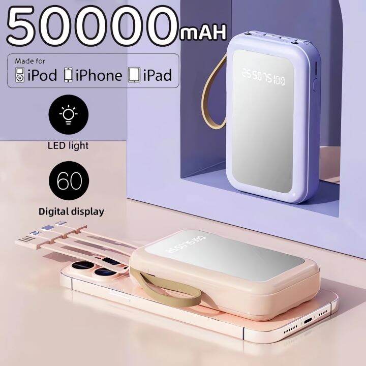 mini power bank 50000mAh power bank fast charging With LED light and ...