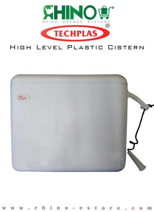 TECHPLAS ELEGEN High Level Plastic Cistern Complete Set - White | Lazada