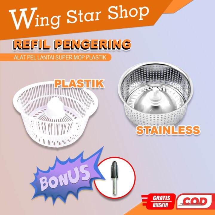 Refill Alat Pengerin Pel Magic Mop Refill Pengerin Pel Spin Mop Putar ...