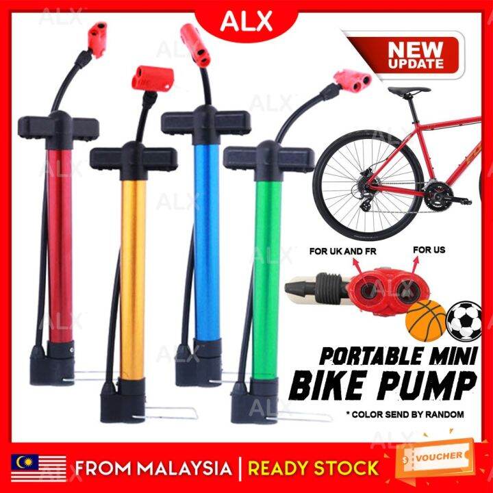 ALX Malaysia Portable Bike Pump Pam Tangan DIY Basikal Pam Dual Head ...