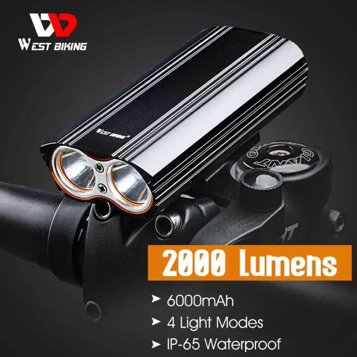 WEST BIKING 1600 Lumens Bike Light USB Rechargeable LED Bicycle Front ...