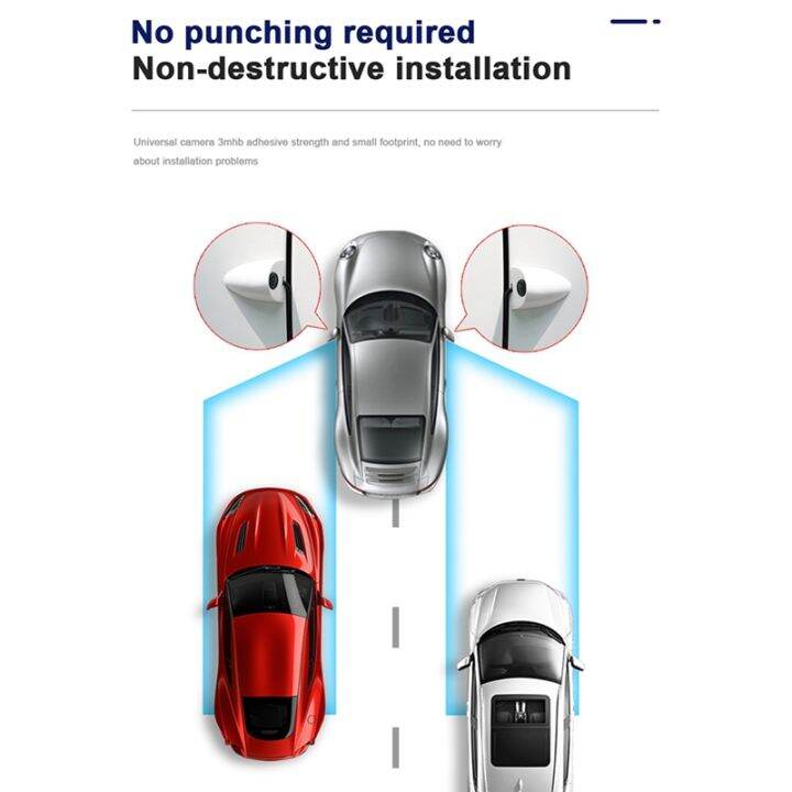 Car AHD 5 Inch Digital Side View Monitor Mirror System with 2 720P HD ...