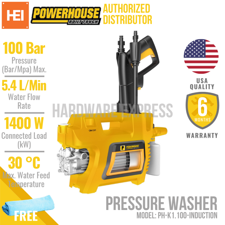 Powerhouse Portable 100 Bar Pressure Washer Induction Type (PH-K1.100 ...