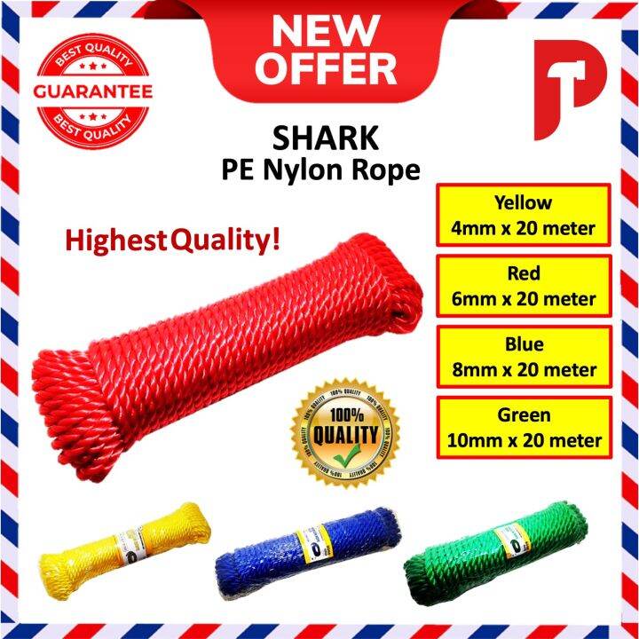 PE Nylon Rope 4-10mm x 20meter All Colour | Lazada