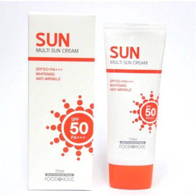 Foodaholic Sun Multi Sun Cream SPF 50 Facials head treatments lip gloss ...