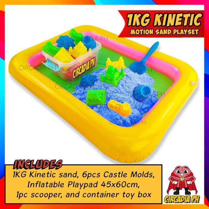 Kinetic Motion Sand Playset with Molds and Inflatable 1kg | Lazada PH