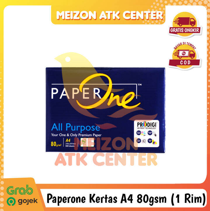 PaperOne Kertas HVS A4 80 gsm Kertas Fotokopi A4 80g [1 RIM] | Lazada Indonesia