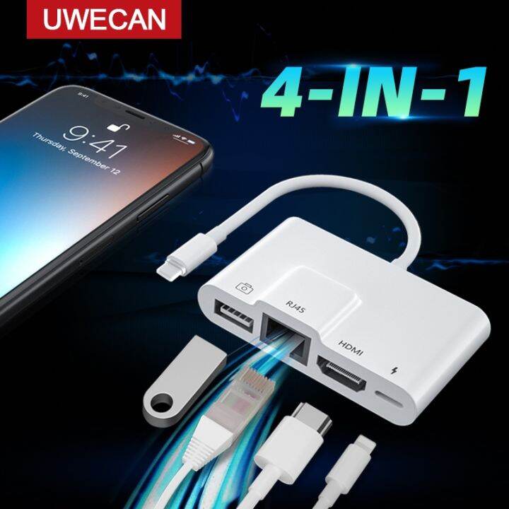 [A LIKE]☬ Lightning iPhone to HDMI USB 3 OTG Digital AV Adapter/Cable ...