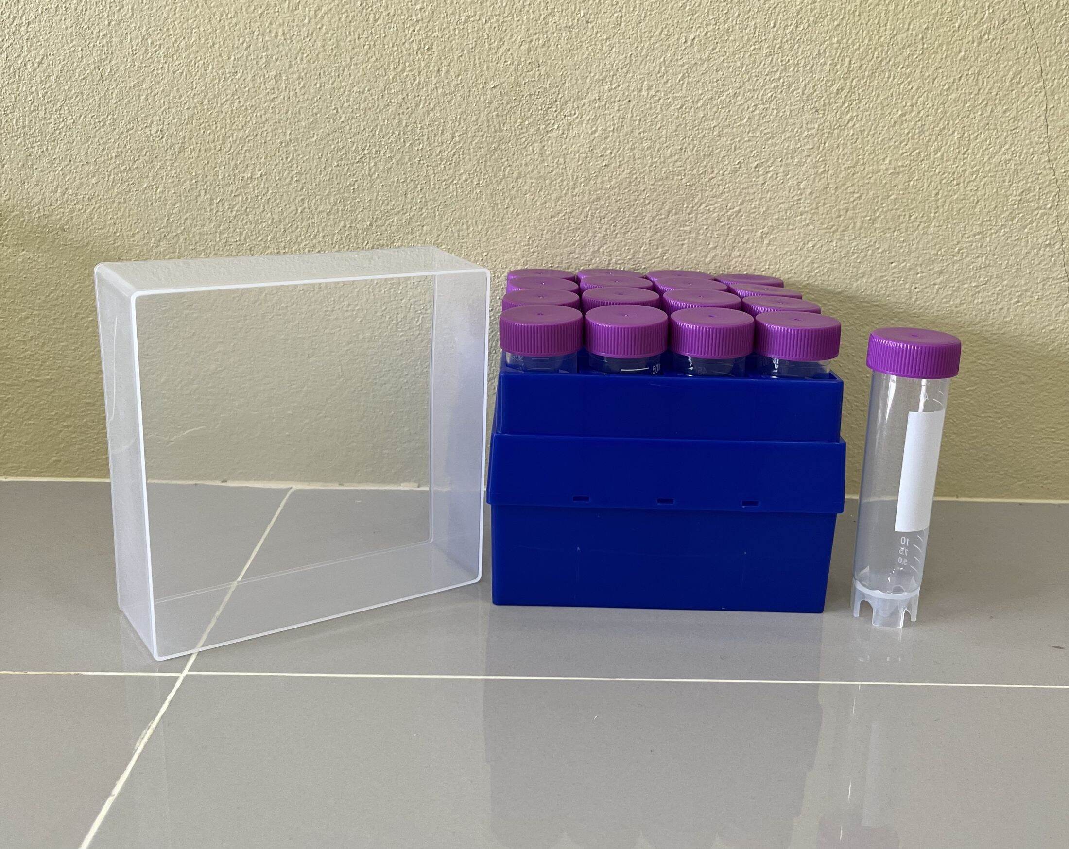 กล่องใส่Centrifuge tube 50 ml, 16 ช่องพร้อม หลอดแบบก้นแหลม/ก้นตั้งได้ ...