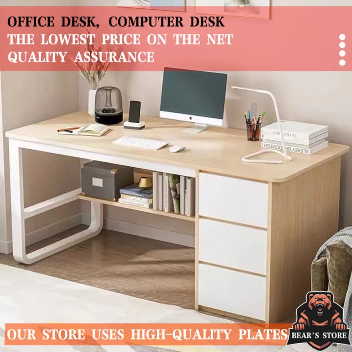 Computer desk Adult learning desk with drawer Office desk Laptop desk ...