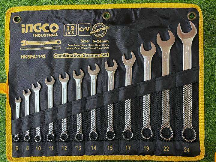 Ingco Combination Spanner Wrench Set 12PCS/SET HKSPA1142 | Lazada PH