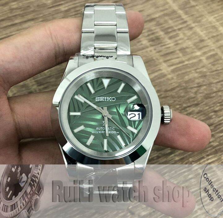 men watch 36mm Stainless Steel Tooth Ring Pointer Type Japanese NH35 ...