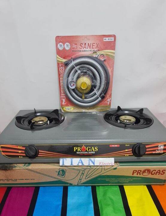 PROGAS PG-269 Kompor Gas 2 Tungku + Selang & Regulator | Lazada Indonesia