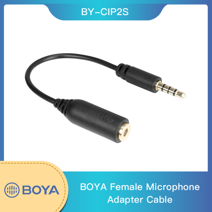 BOYA BY-CIP2 Smartphone Audio Adapter Female 3.5mm TRS to Male 3.5mm TRRS Adapter | Lazada