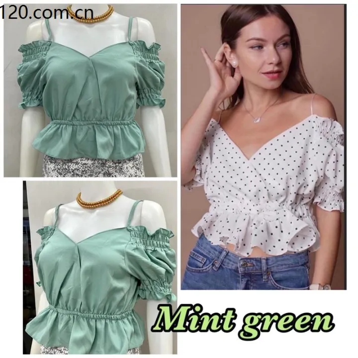 trendy top puff blouse tiffany raffles | Lazada PH