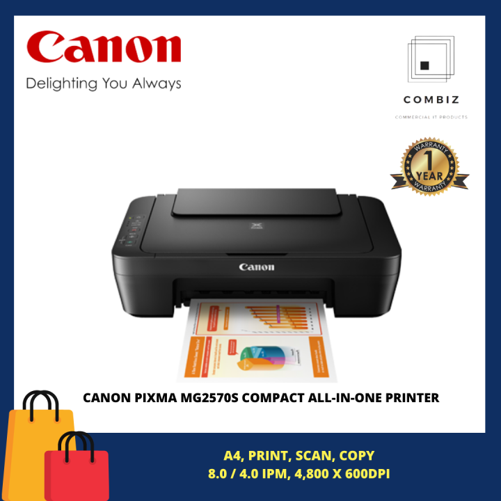Canon PIXMA MG2570S Compact All-In-One Printer Low-Cost Printing | Lazada