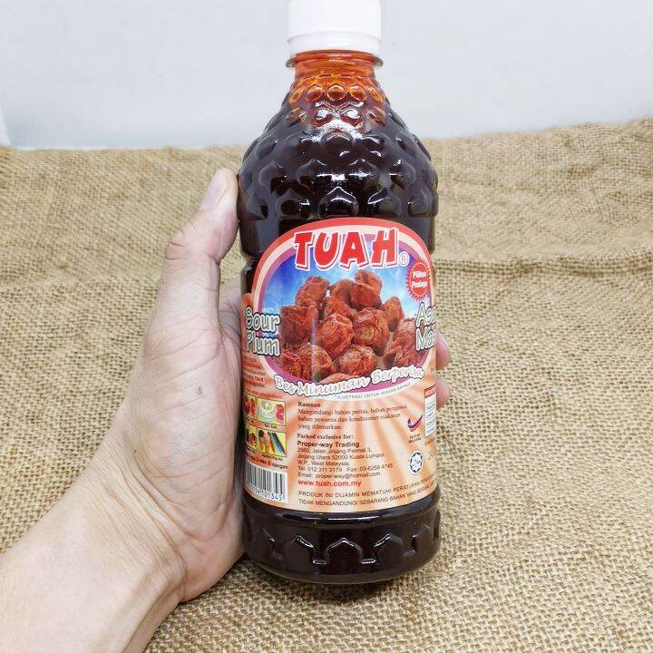 Sirap TUAH Asam Masin Minuman Berperisa (480ml) / Sour Plum Syrup Extract / 酸梅香精 / Kordial Asam ...