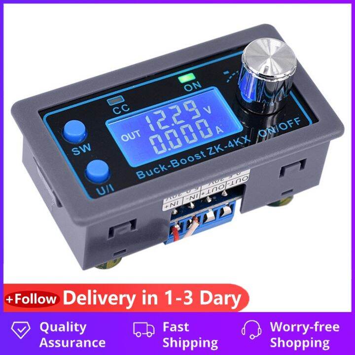 [SHUN JING] ZK-4KX CNC DC DC Buck Boost Converter CC CV 0.5-30V 4A Power Module Adjustable ...