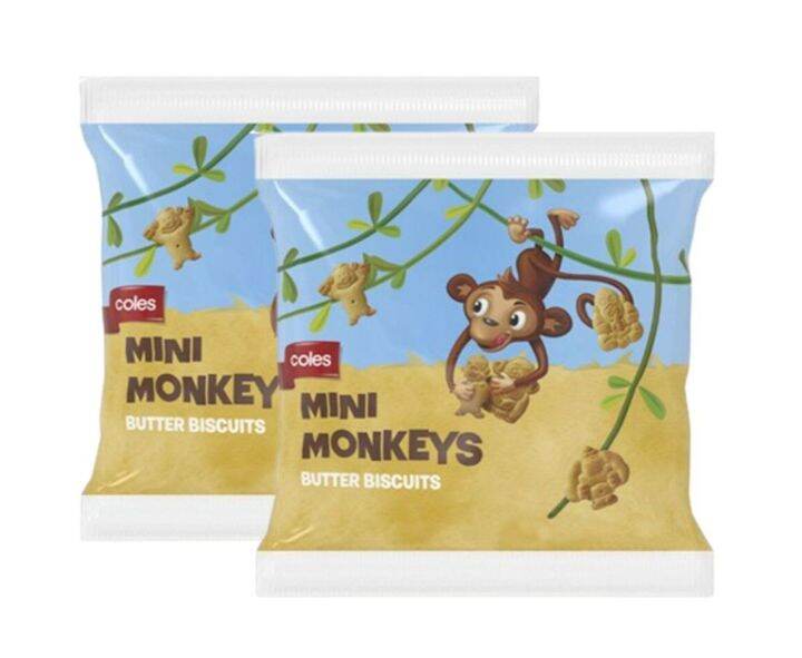 Coles Mini Monkeys Butter Biscuits โคลส์ มินิมังคีย์ บัตเตอร์ บิสกิต ...