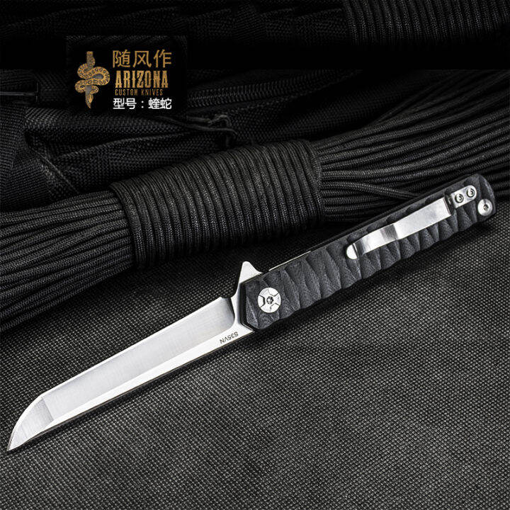 Self-defense saber S35VN pocket portable folding knife outdoor knife ...