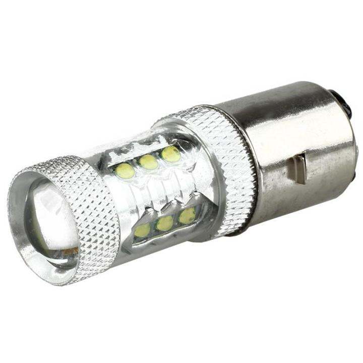 80W BA20D H6 White 16 LED Motorcycle MotorBike/Moped/ATV Headlight Bulb ...