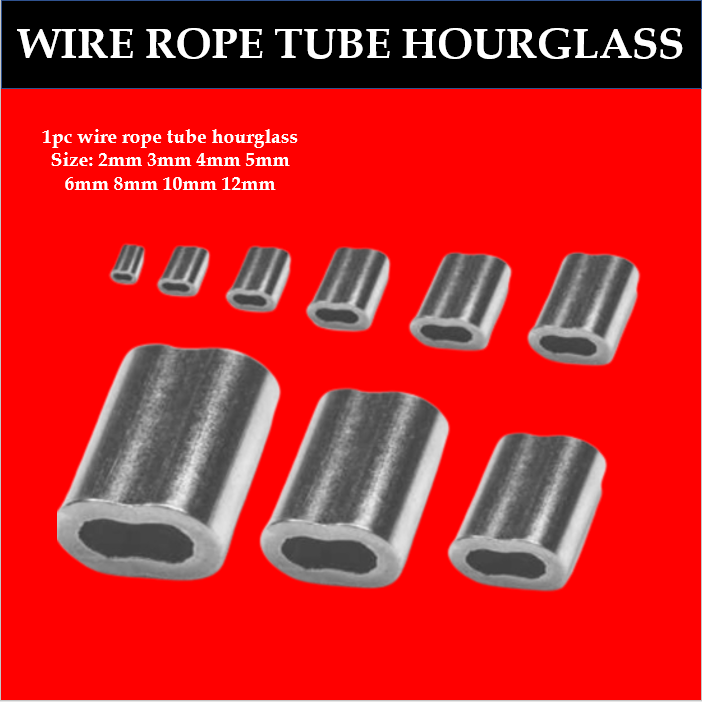 Toyu 2mm-12mm ( 1 Piece) 8 Type Hourglass wire rope tube Double-hole ...