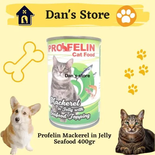 Profelin Mackerel in Jelly Seafood 400gr - Makanan Kucing Basah Kaleng ...
