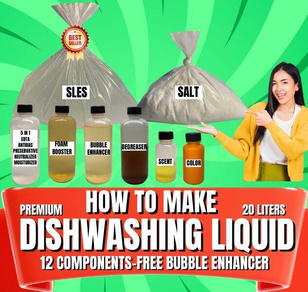 PREMIUM DISHWASHING LIQUID KIT-20 LITERS YIELD WITH FREE BUBBLE ...