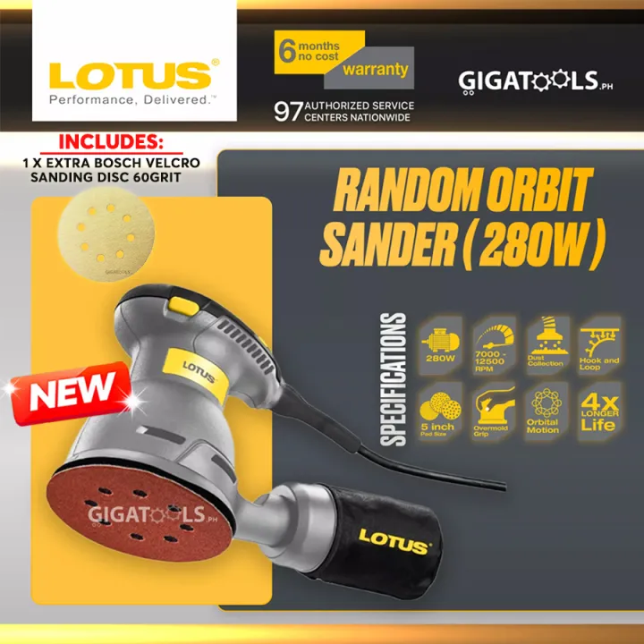 *NEW* Lotus LTEX310/SV 5-inches Random Orbit Sander (280W) with EXTRA ...