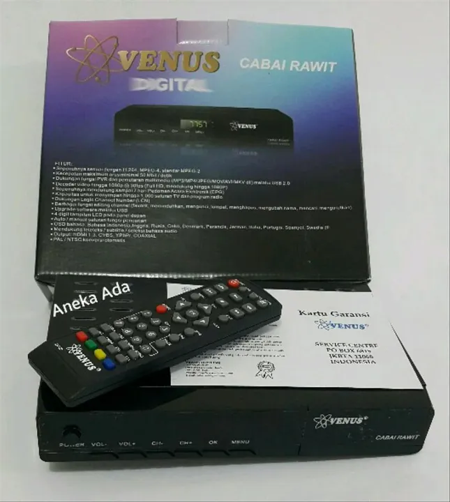 RECEIVER SET TOP BOX DVB-T2 VENUS CABAI RAWIT Receiver venus ORIGINAL ...