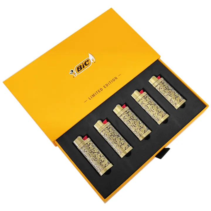 France bic BIC J5 disposable lighter metal machine set combination gift ...