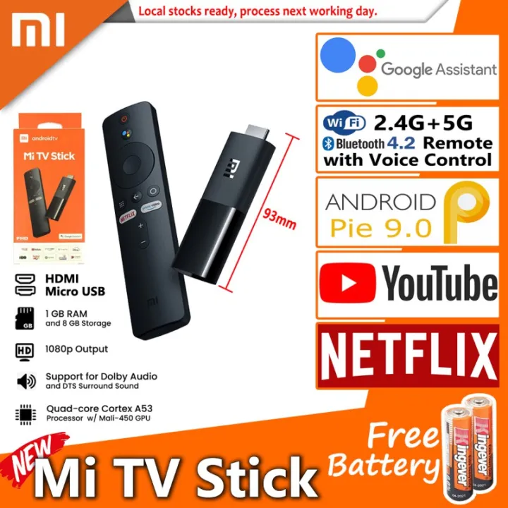 Mi TV Stick Global Version Android 9.0 Smart 2K HDR 1GB RAM 8GB ROM ...