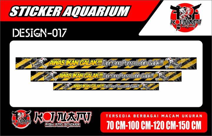 Sticker Aquarium Ikan Predator/ Stiker Aquarium awas ikan galak tapi ...