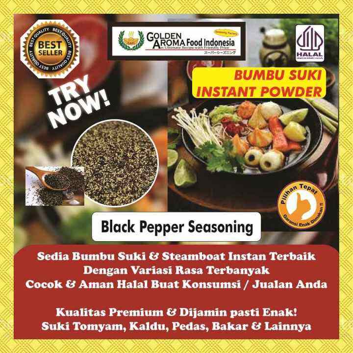 BUMBU SUKI INSTAN Black Pepper Seasoning 1Kg Steamboat Shabu Hotpot ...