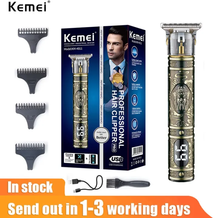 Kemei 4011 full metal professional hair trimmer for men barber beard hair clipper electric hair ...