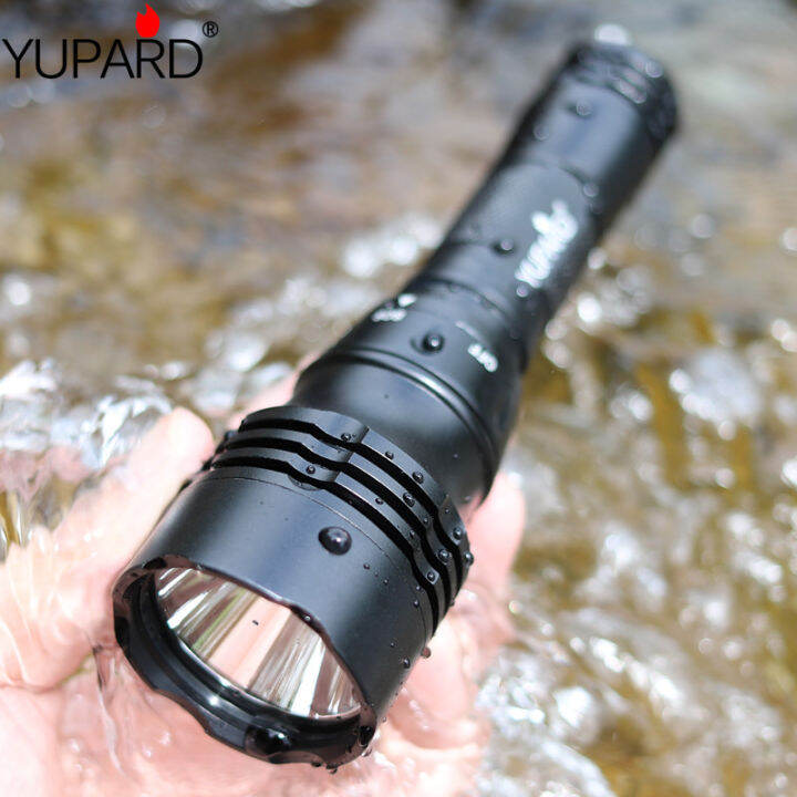 Yupard T6 LED ใต้น้ำดำน้ำนักดำน้ำกันน้ำ18650โคมไฟแบบชาร์จไฟไฟฉายไฟฉาย ...