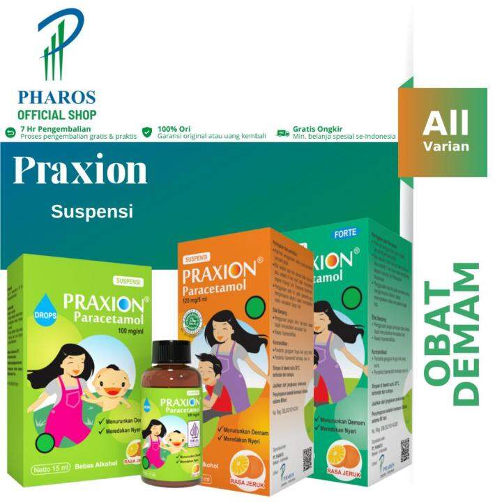 Praxion Syrup Suspensi Pereda Demam Dan Nyeri pada Anak | Lazada Indonesia